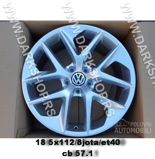 18 ALUFELNE 5X112/8 JOTA/ET 40/CB 57,1. ZA VW,AUDI,SEAT,SKODU.