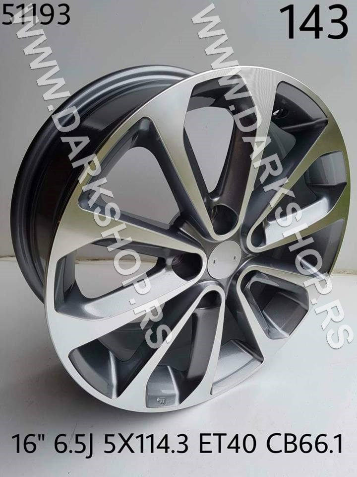 16 ALUFELNE 5X114,3/6,5 JOTA/ET 40/CB 66,1