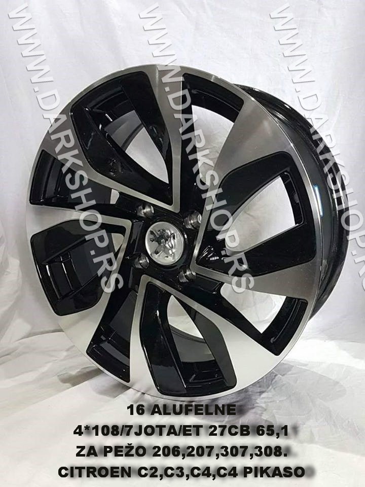 16 ALUFELNE 4*108/7JOTA/ET27,CB 65,1 ZA PEZO ,CITROEN