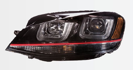 Devil Eye farovi GOLF 7 BLACK, RED LINE 12-UP DRL !!!