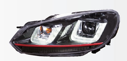 Devil Eye farovi GOLF 6 BLACK, RED LINE 09-UP DRL !!!