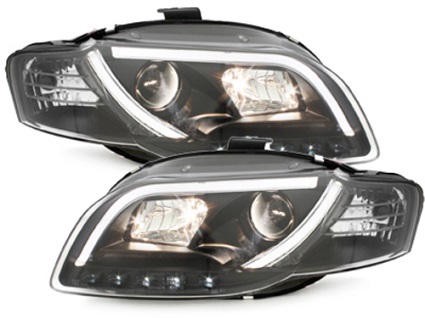 AUDI A4 DEVILEYES FAROVI LED TUBE/BLACK,HROM 05-08