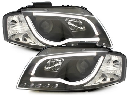 AUDI A3 DEVILEYES LED TUBE FAROVI BLACK OD 03-08