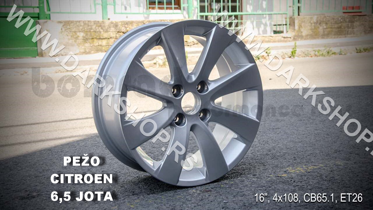 16 ALUFELNE 4X108/6,5 JOTA/ET26/CB 65,1 ZA PEZO,CITROEN