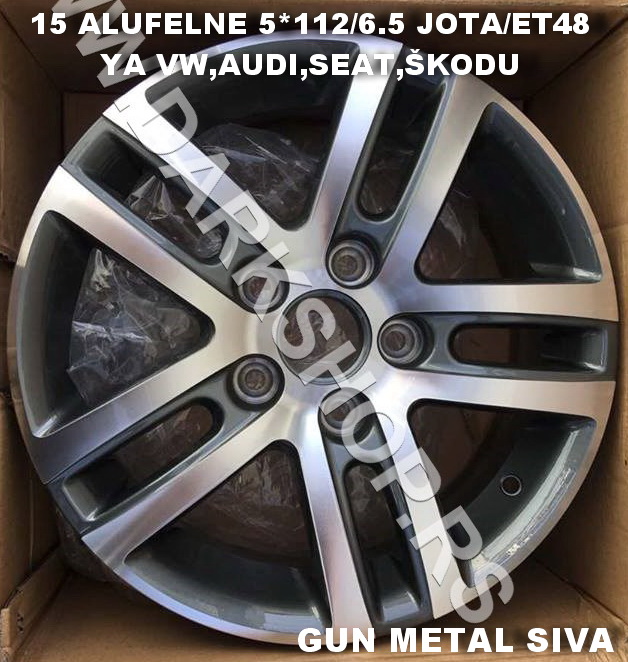 15 ALUFELNA 5X112/6,5 JOTA/ET 48/CB 57,1 ZA AUDI,SEAT,SKODU,VW,