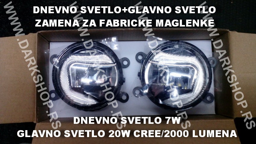 CREE DNEVNO SVETLO+GLAVNO SVETLO/7W/20W/2000 LUMENA