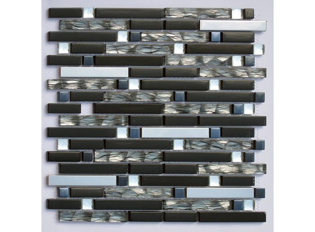 Stakleni mozaik metalik/crna 307 30x30cm