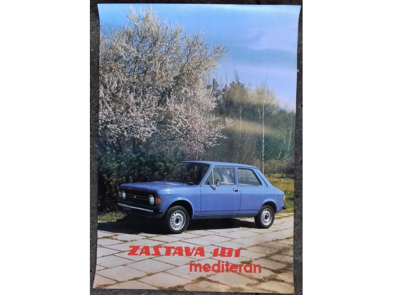 Zatava 101 Mediteran originalni reklamni plakat iz 1977