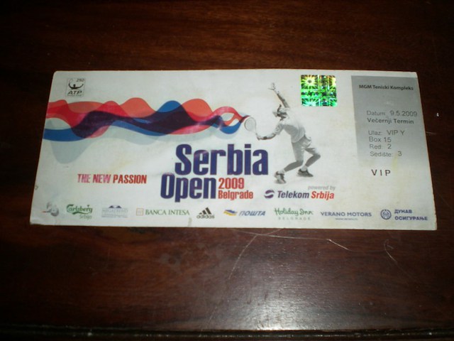 ULAZNICA ZA  SERBIA  OPEN 2009
