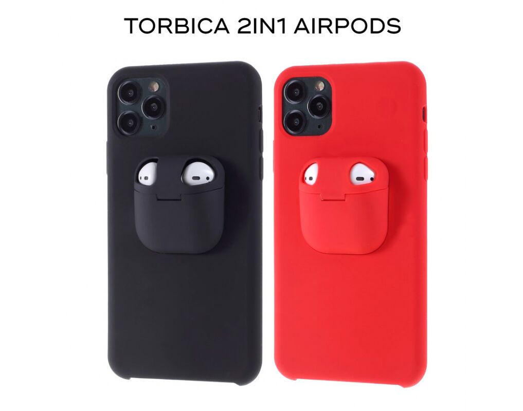 Futrola 2in1 airpods - iPhone XS Max crna