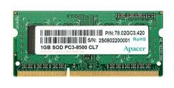 Memorija za notebook APACER DDR3 SODIMM 8500-7 1GB 128x8