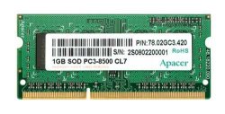 Memorija za notebook Apacer SODIMM DDR3, 1066MHz, 1GB/U/7.0, 128x 8 APA, 78.02GC3.9L0