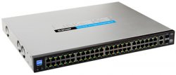 Svič LINKSYS SLM248P‚ 48-portni, 10/100 + 2-portni 10/100/1000 gigabitni smart svič sa 2 combo SFP priključka i POE, SLM248P