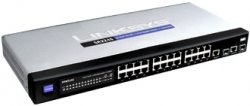 Svič LINKSYS SR224G‚ 24-portni, 10/100 + 2-portni gigabitni svič + 2 miniGBIC slota (Metal Casing), SR224G