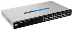 Svič LINKSYS SLM224P-G5‚ 24-portni, 10/100 + 2-portni 10/100/1000 gigabitni smart svič sa 2 combo SFP priključka i POE, SLM224P-G5