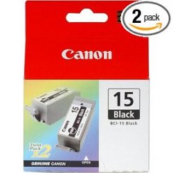 Kertridž CANON BCI-15 za i70, i80, iP90, crne boje, 2kom (BS8190A002AA)
