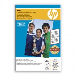 Papir HP Advanced Glossy fotopapir 100 sht, 10x15cm borderless, Q8692A