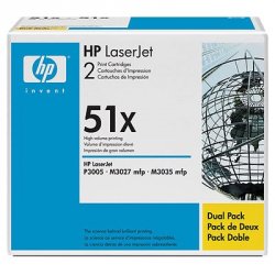 Toner HP LaserJet Q7551X, duplo pakovanje, crna boja, sa SPT za LJ P3005/ M3035mfp/ M3027mf, Q7551XD