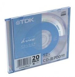 Prazni diskovi TDK CD-R CD-R80SCMIXA20-L*X