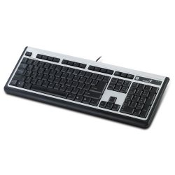 Tastatura GENIUS SLIMSTAR 100, USB i PS/2, US+EUR, crne boje, 31300672121