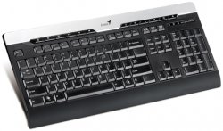 Tastatura GENIUS SlimStar 220, PS/2, US+EU, crne boje, 31310319116