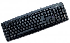 Tastatura GENIUS KB-06XE US+EUR, PS/2, BB, crne boje, 3130662123