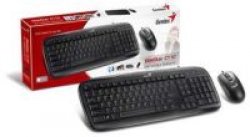 Tastatura i optički miš GENIUS SlimStar C110, PS/2, US+EUR, crne boje, 31330192131