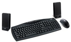 Tastatura, miš i zvučnici GENIUS KMS 110, PS/2, US+EUR, CB, 220V, 31280219107