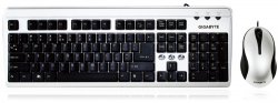 Tastatura GIGABYTE KB + MU, GKM-KM5100 standard slim, srebrno-crna, YU, GKM5100-15R-SCR