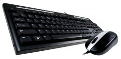 Tastatura GIGABYTE KB + MU, GKM-KM6000, Multimedia kbd PS/2, laserski miš USB, crne boje, GKM600013-BCR
