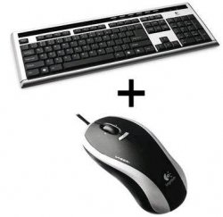 Set tastatura i miš LOGITECH OEM desktop ultra X, YU tastatura i RX1000 miš crne boje USB, KB0251A00001