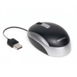 Miš TOSHIBA Mini Retractable Laser Mouse (Silver/black), PA3569E-1ETA