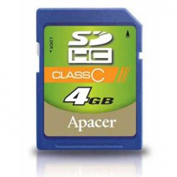 Memorijska kartica APACER secure SDHC Class4 4GB RP, AP4GSDHC4-R