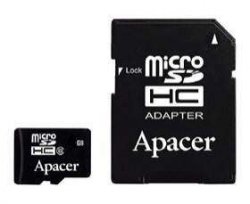 Memorijska kartica MicroSDHC APACER class 2 8GB Retail + SD adapter