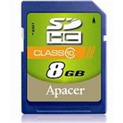 Memorijska kartica APACER SDHC class 10 8GB Retail + SD adapter