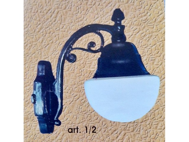 Fenjer - zidna lampa 1/2 P-crna