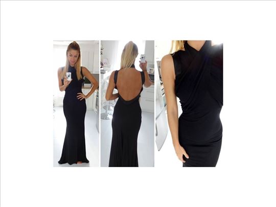 67) Crna duga elegantna haljina više boja