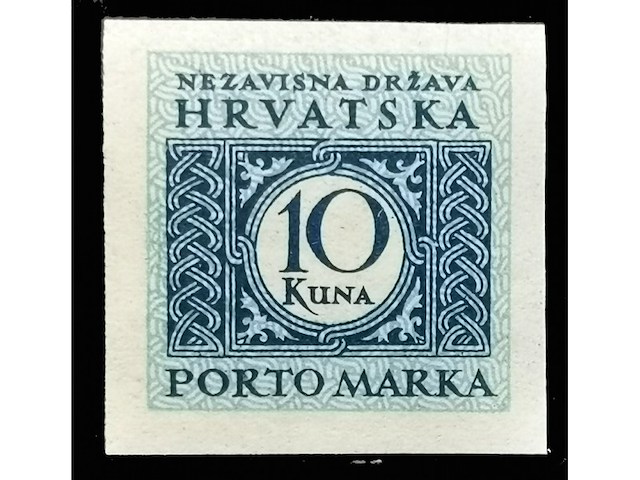 NDH 1943 II PORTO - 10 KUNA NEZUPČANO