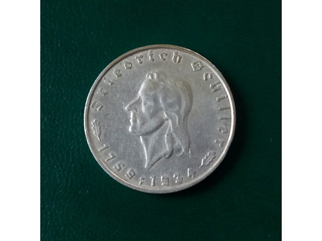 2 REICHSMARK 1934 srebro