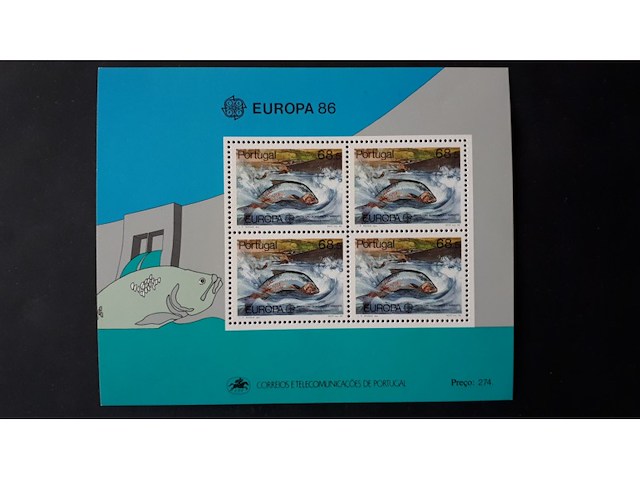 Europa CEPT - Portugal 1986. - Ribe ** Čisto