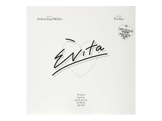 Andrew Lloyd Webber, Tim Rice ‎– Evita 2LP