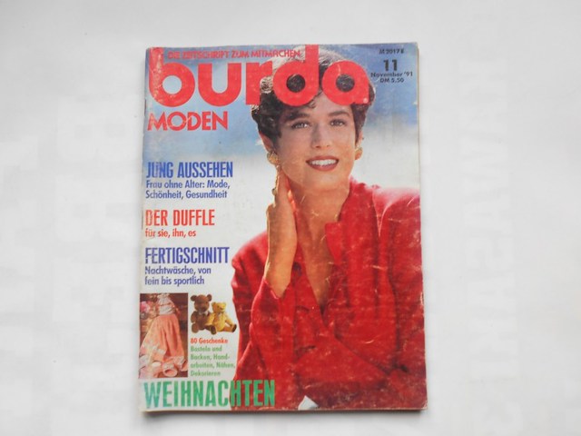Burda moden 11/1991. , nemački BEZ prevoda i šema