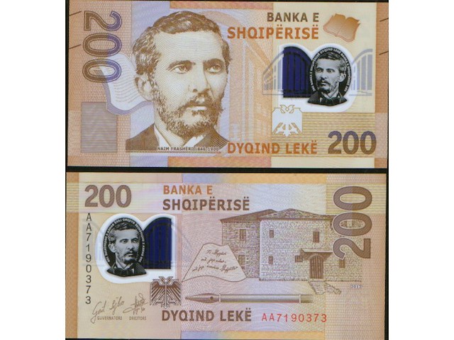 Albania 200 Leke 2019. UNC Polymer.