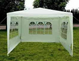 Baštenska tenda plavo bela sa 3 bočne strane