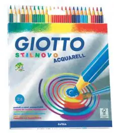 Vodene-drvene boje (24 boje) Giotto Stilnovo Fila 2558 blister