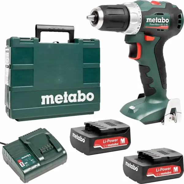 Akumulatorski odvijač-bušilica bez četkica PowerMaxx BS 12 BL Metabo