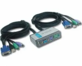D-LINK DKVM-2KU KVM switch 2port PS/2 + USB + kablovi D-LINK