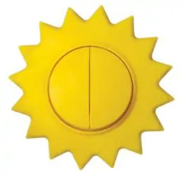 Serijska sklopka HAPPY sunce žuti Metalka Majur