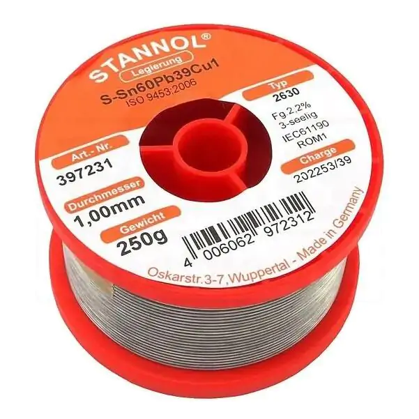 Žica za lemljenje Tinol punjena 3mm 250gr Sn60/Pb40 Stannol