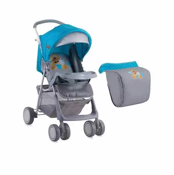 Kolica Terra sa Zimskom Navlakom Blue & Grey Hello Bear BERTONI